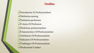 Professionalism.pptx- B.Sc Nursing IV Sem | PPTX