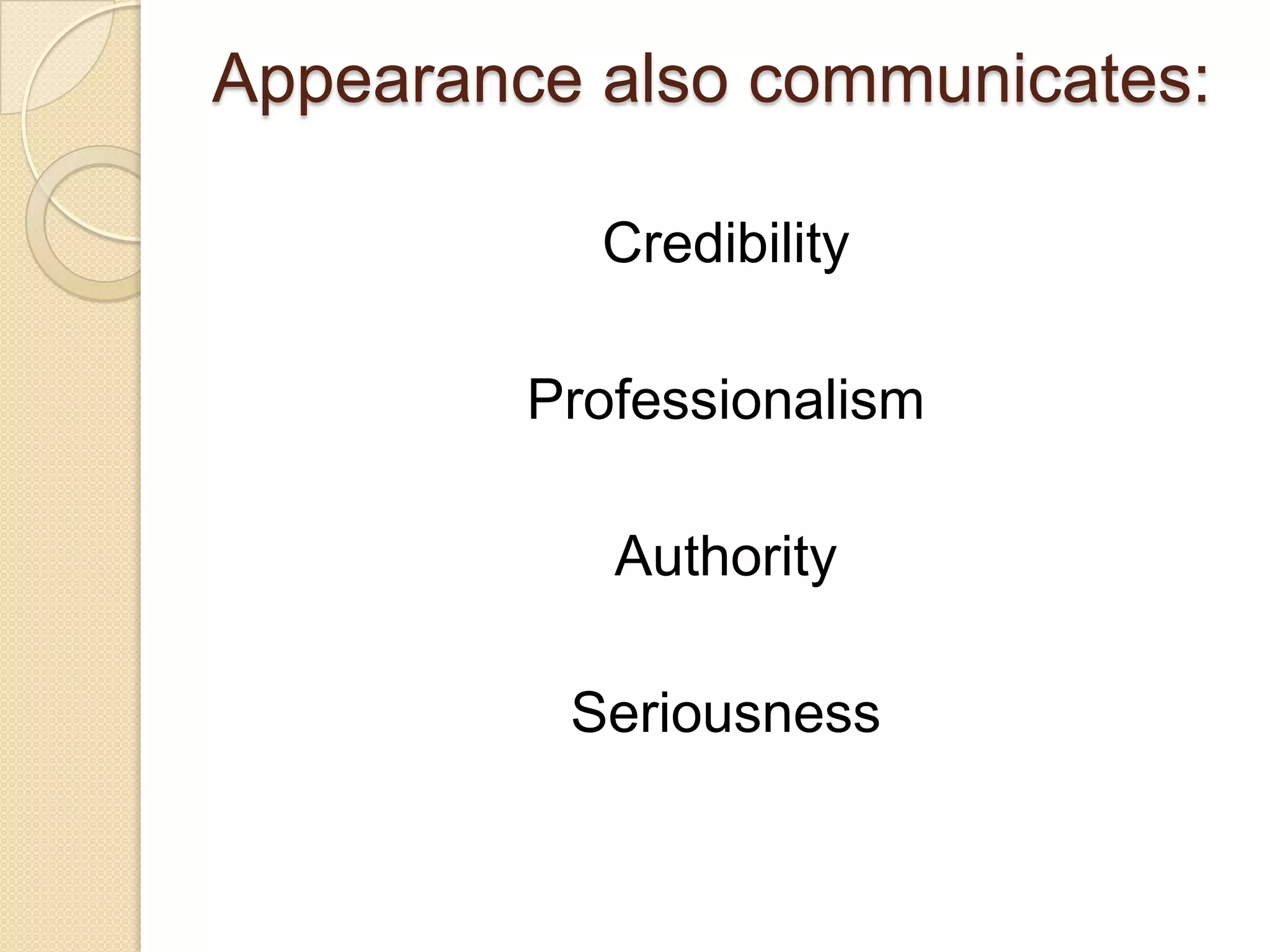 Professionalism appearance part i | PPTX