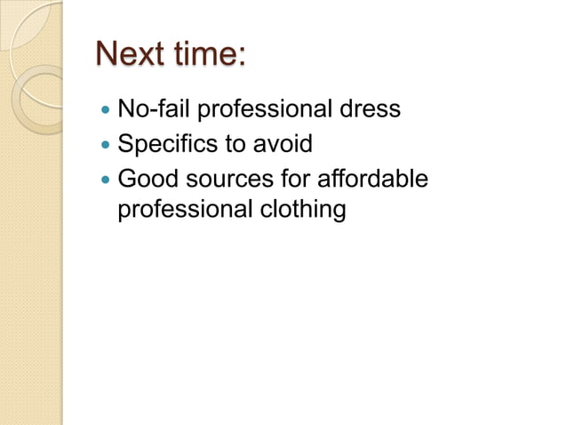 Professionalism appearance part i | PPT