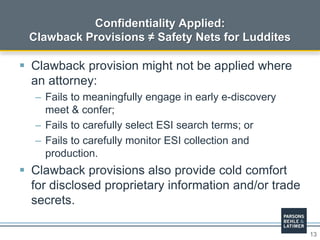 Professionalism and Civility in Electronic Discovery | PPT