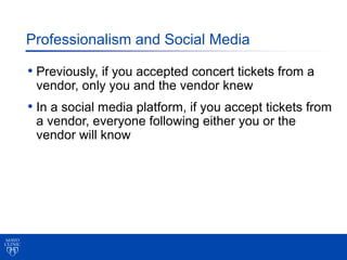 Professionalism and health care social media | PPT