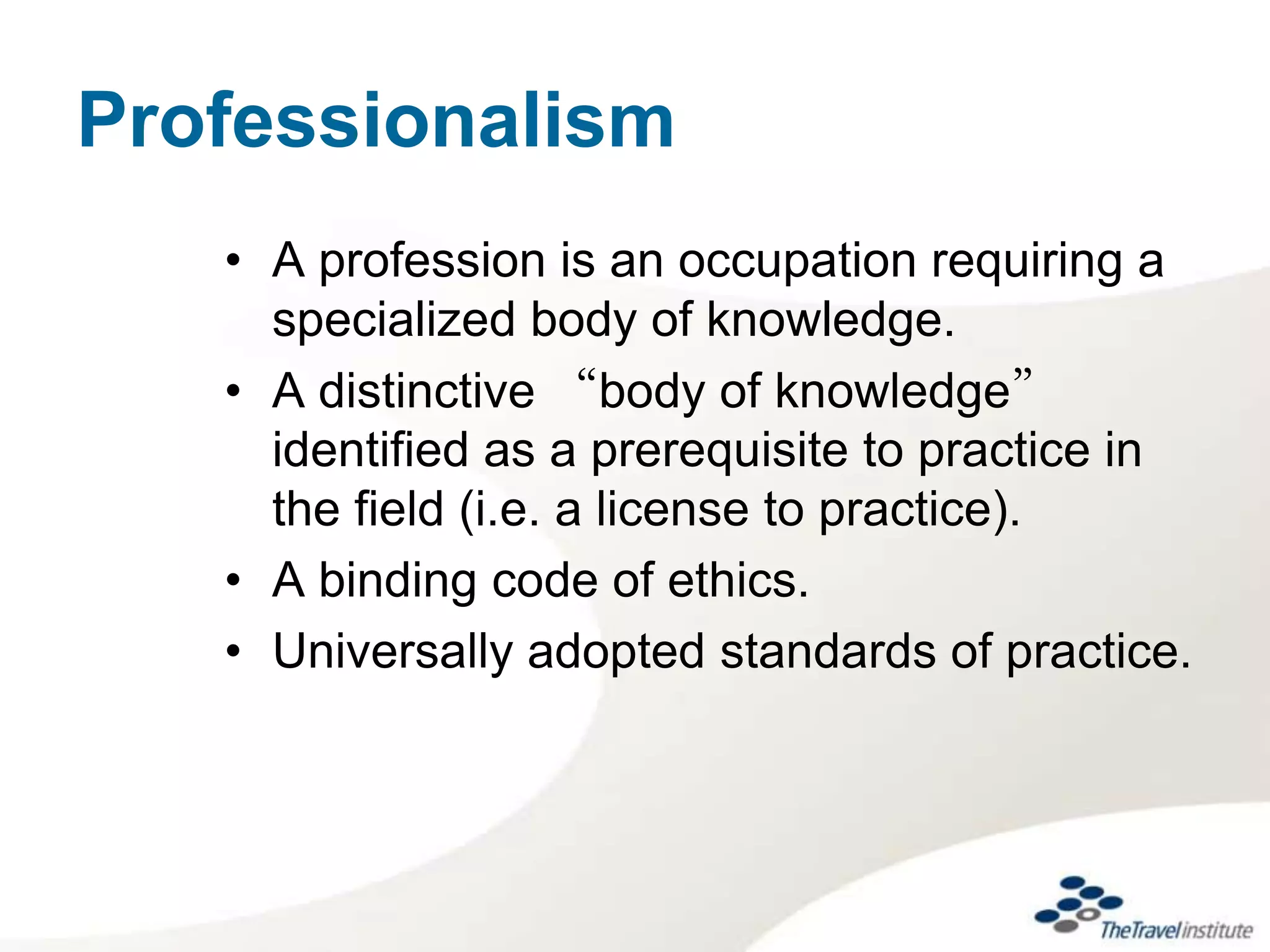 Professionalism at work cta 7 | PPT