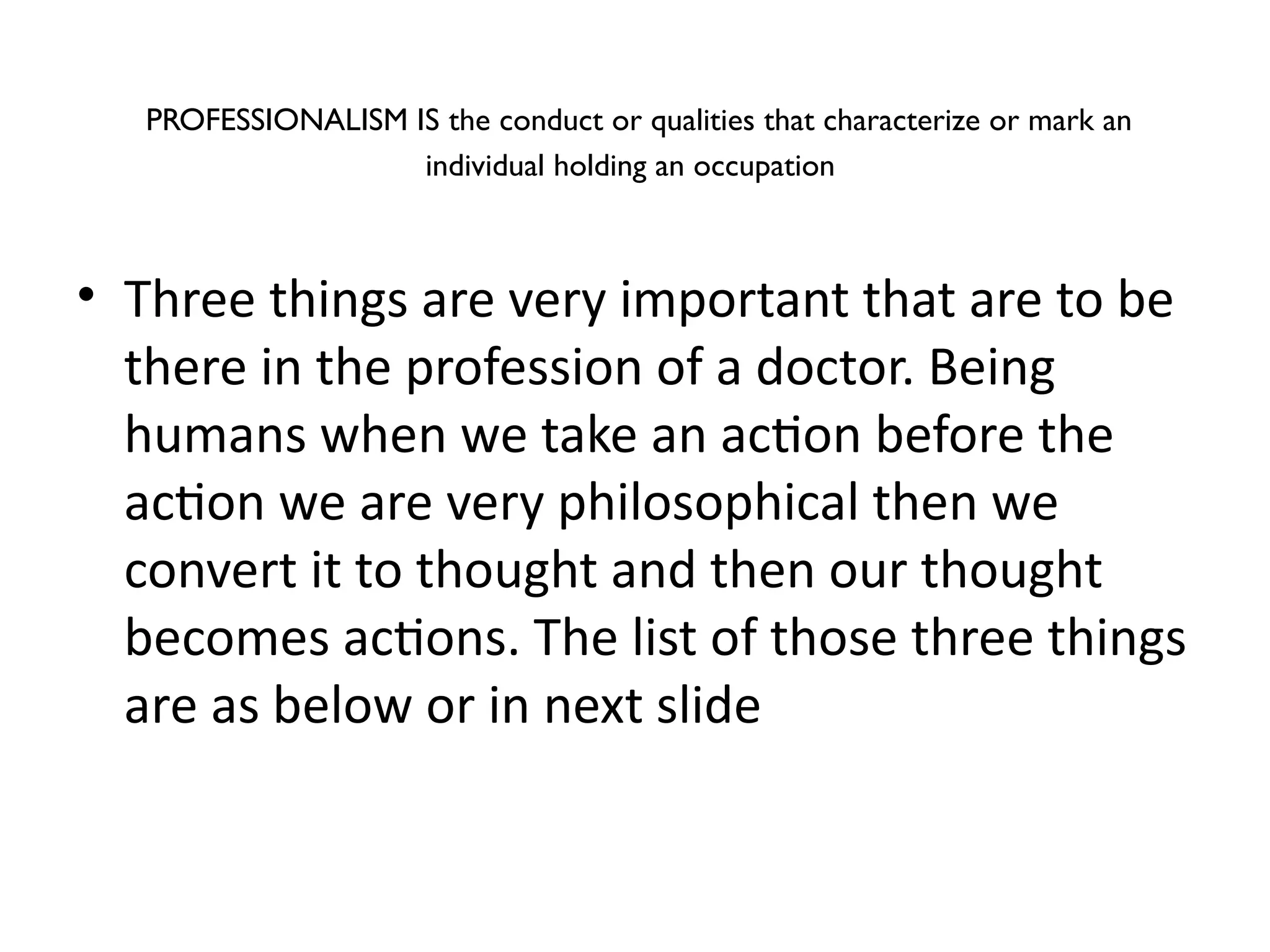 PROFESSIONALISM For Allied Health Students | PPT