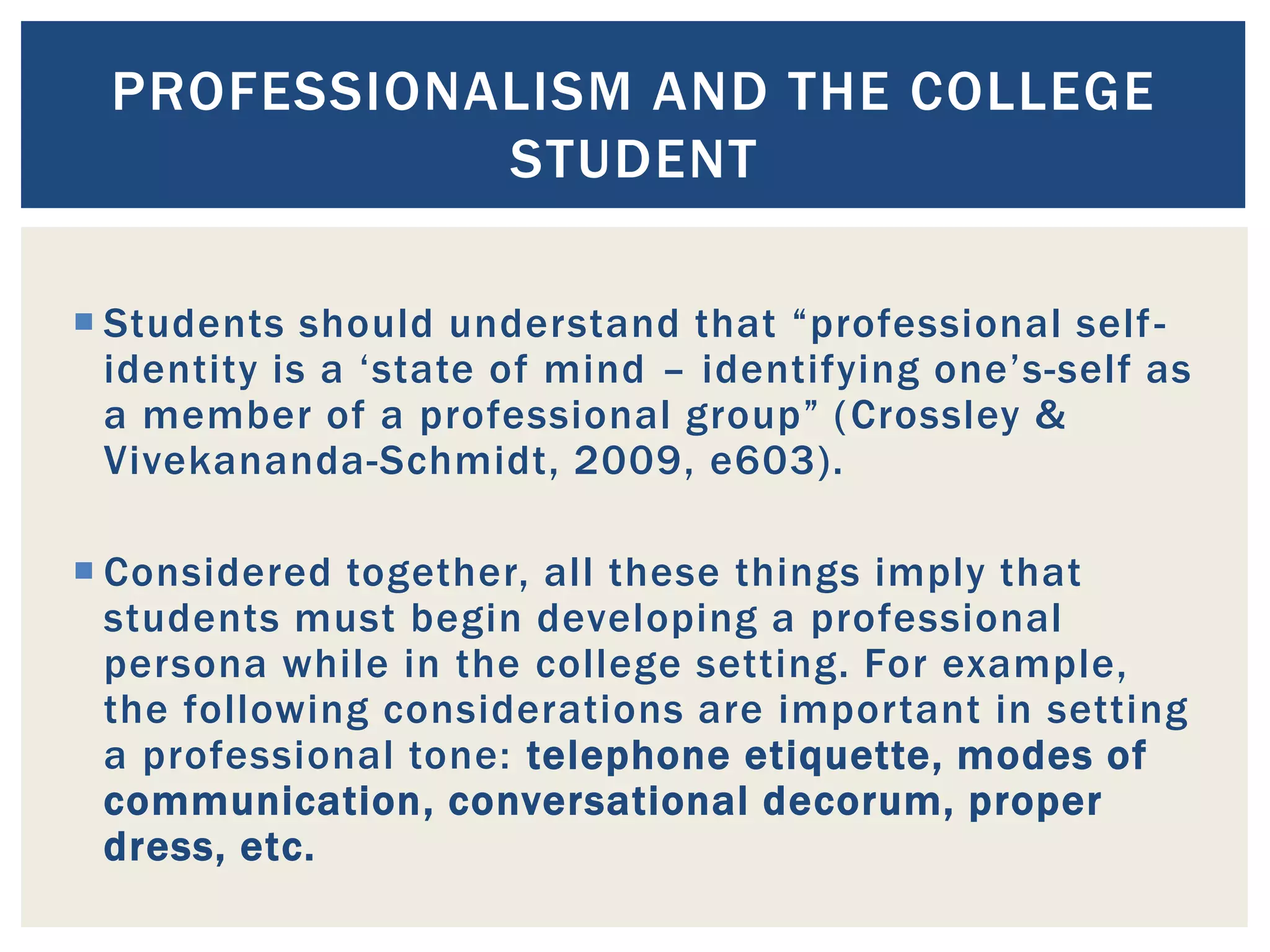 Professionalism H2P PowerPoint.pptx | Professional School ...