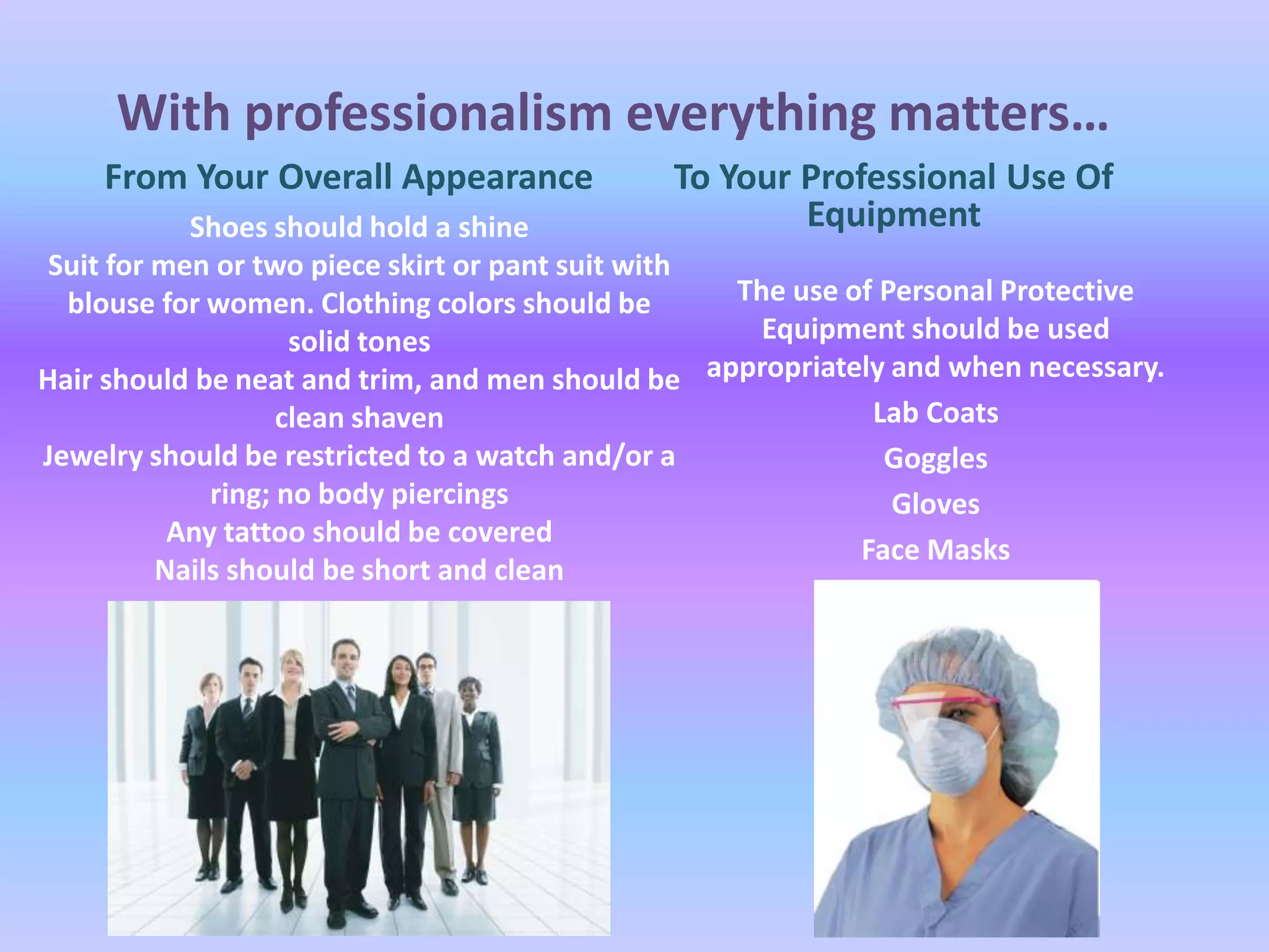 Professionalism in health care powerpoint | PPTX