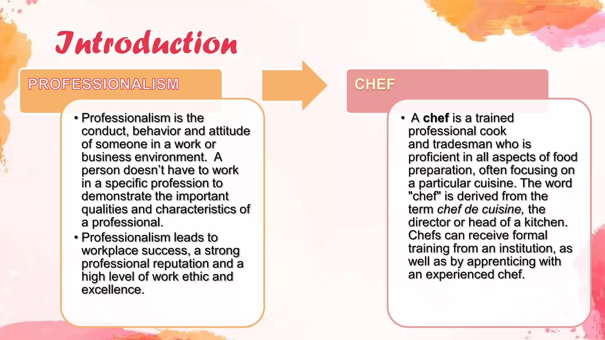 Professionalism in hospitality | PPTX