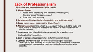Professionalism in medical practice (kfmc 09.05.2016) | PPTX