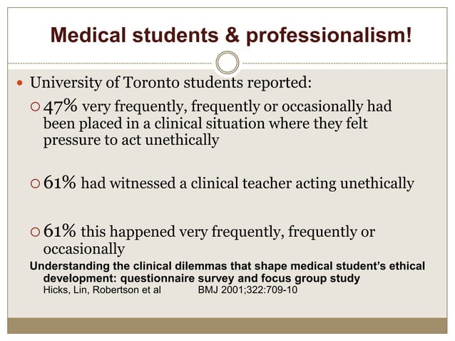 Professionalism in medicine | PPTX | Professional School | Postgraduate ...
