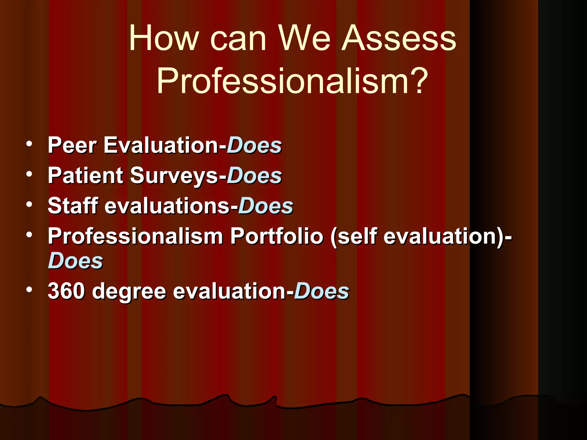 Professionalism in medicine (Dr. Mohamed Al-Rukban) | PPT