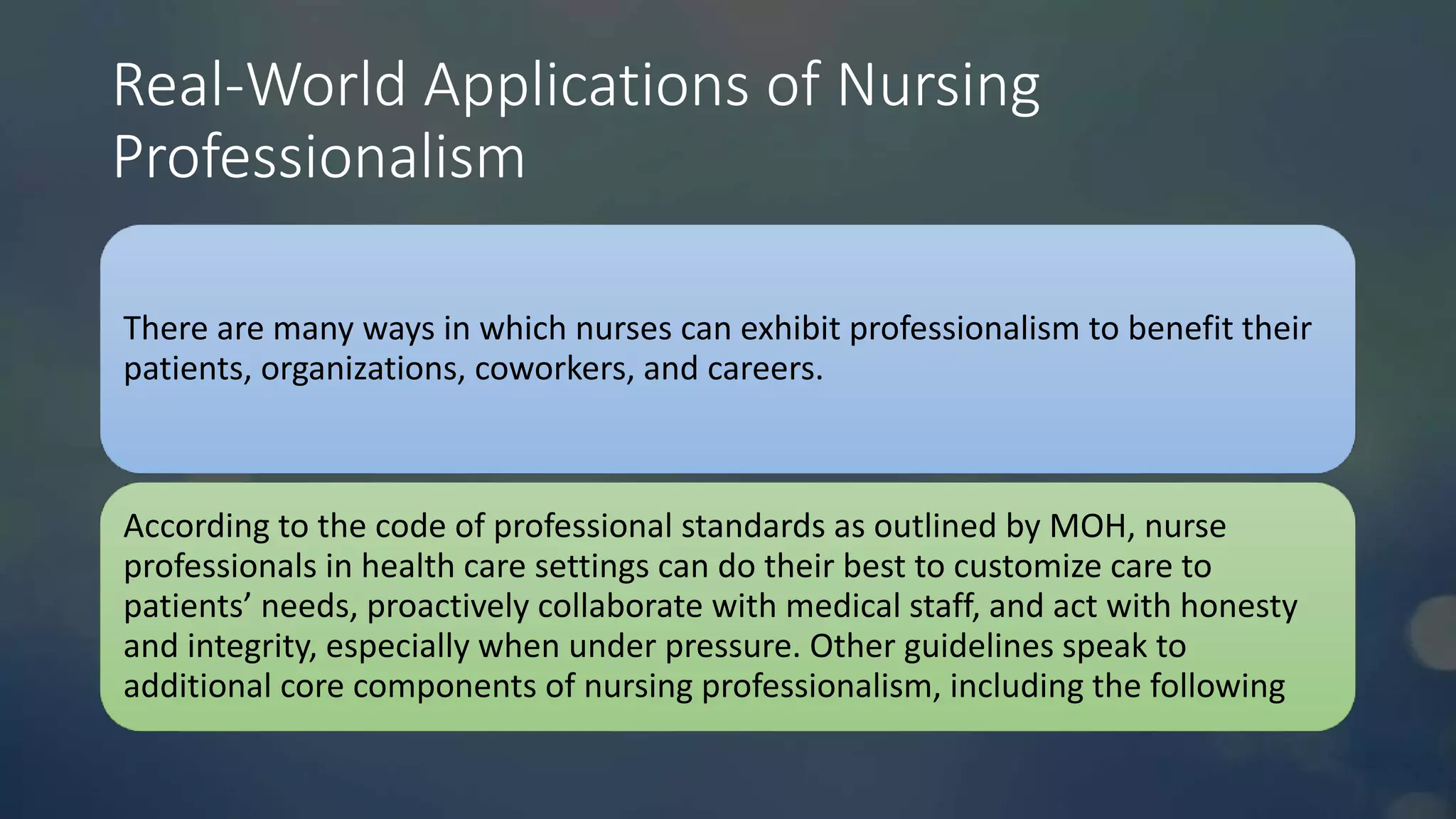 Professionalism in nursing | PPTX