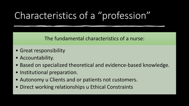 Professionalism in nursing | PPTX | Career Advice | Careers