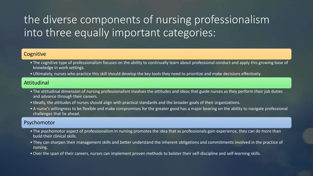 Professionalism in nursing | PPTX | Career Advice | Careers