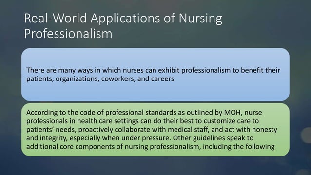 Professionalism in nursing | PPTX | Career Advice | Careers