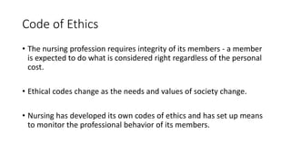 PROFESSIONALISM IN NURSING.pptx... '. ...... | PPTX