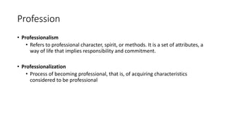 PROFESSIONALISM IN NURSING.pptx... '. ...... | PPTX