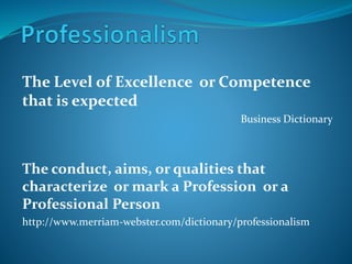 Professionalism in teacher education | PPTX