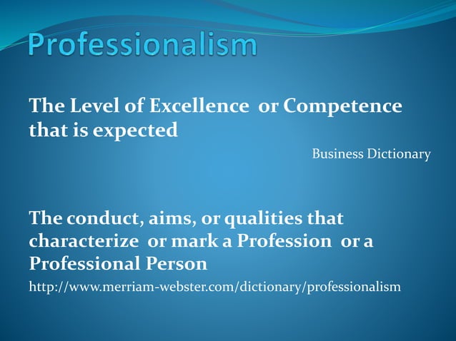 Professionalism in teacher education | PPTX
