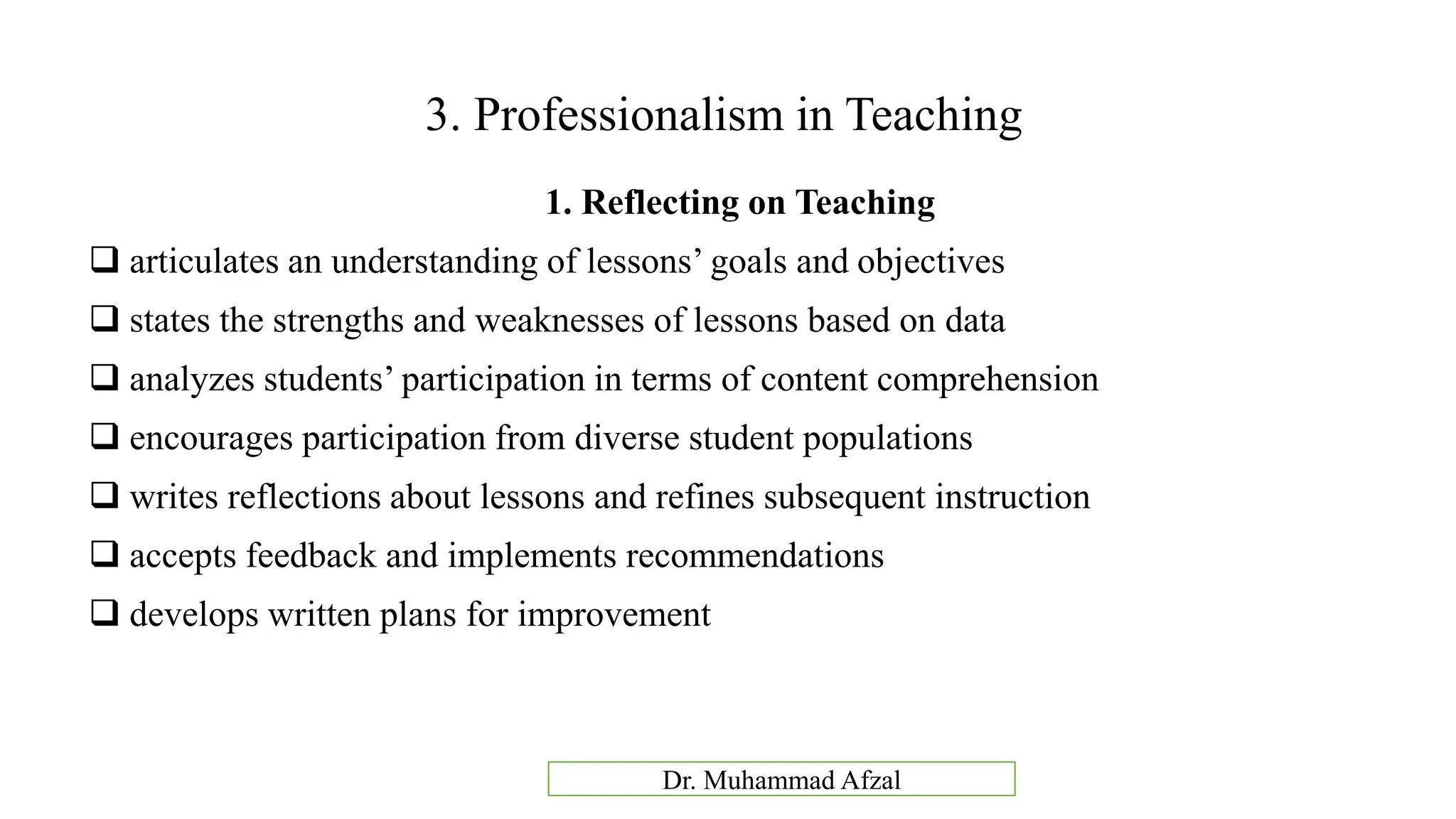 Professionalism in Teaching National Professional Standards.pptx