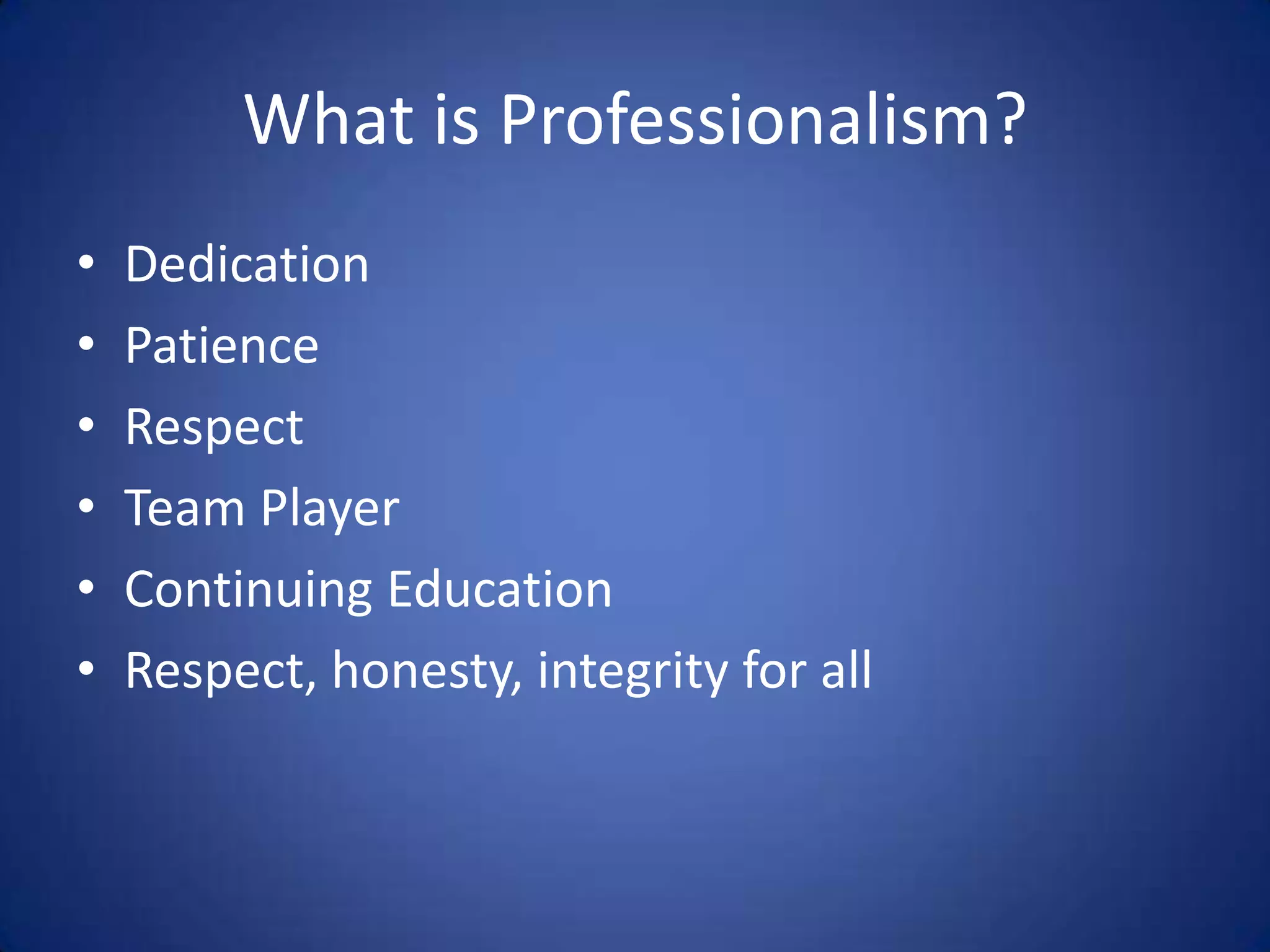 Professionalism In The Classroom | PPTX