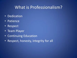 Professionalism In The Classroom | PPTX