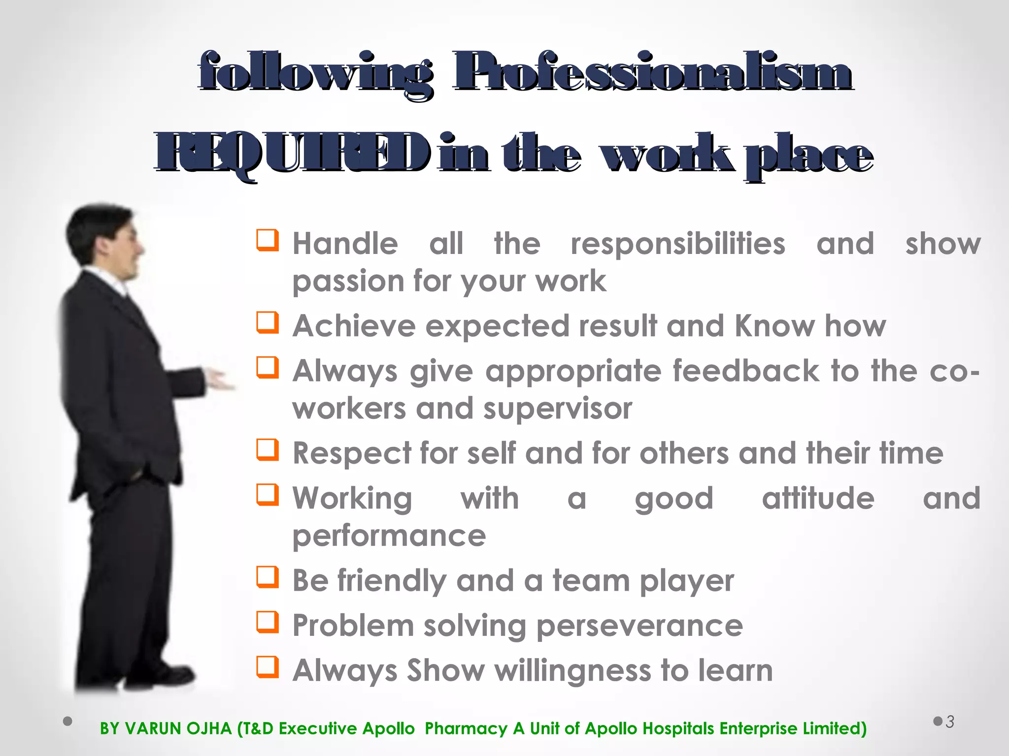 Professionalism in the workplace | PPT