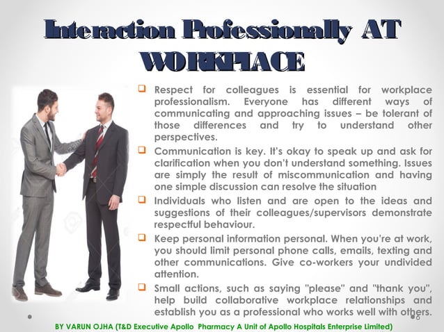 Professionalism in the workplace | PPT