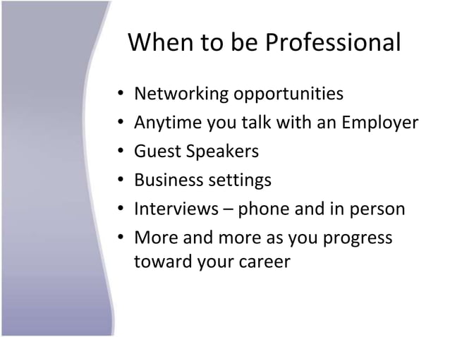Professionalism presentation | PPTX