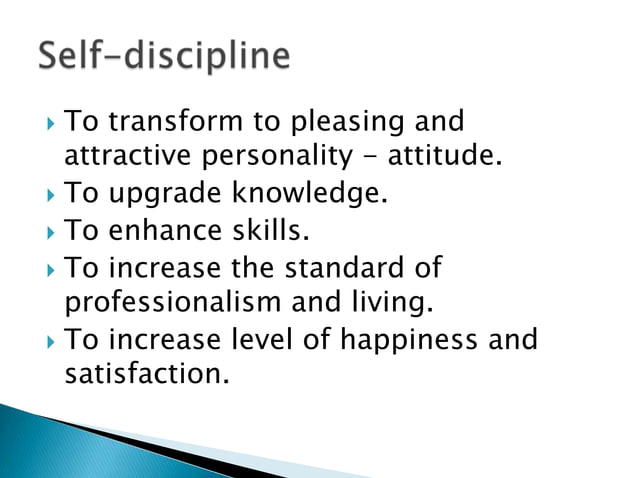 Professionalism self discipline | PPTX