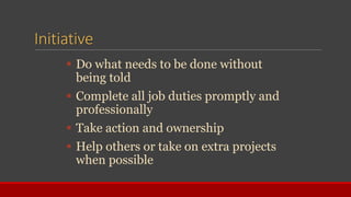 Professionalism & Work Ethic | PDF