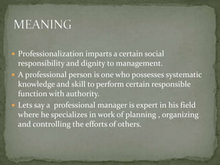 Professionalization | PPTX