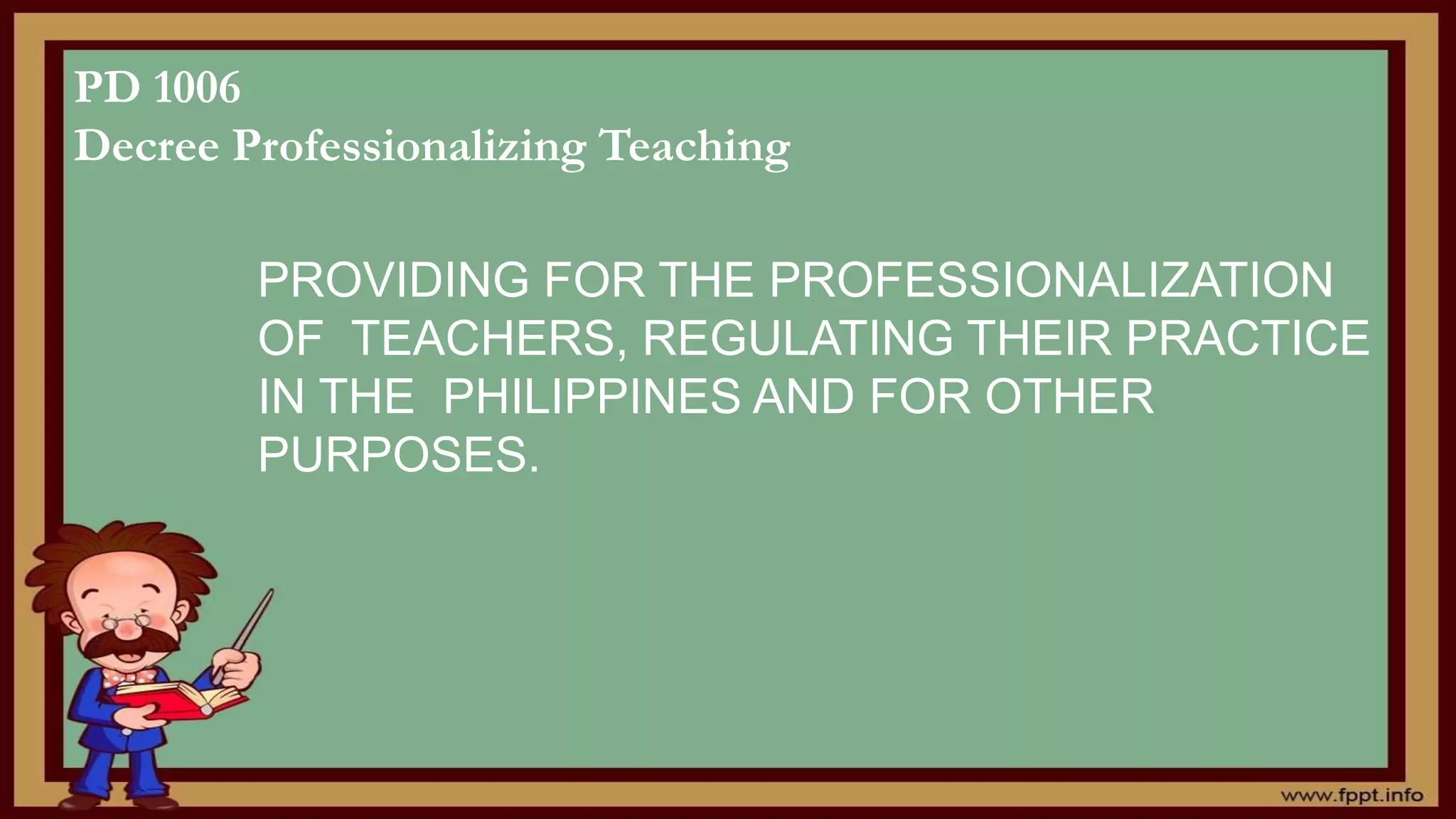 Professionalization Laws in the Philippines | PPTX