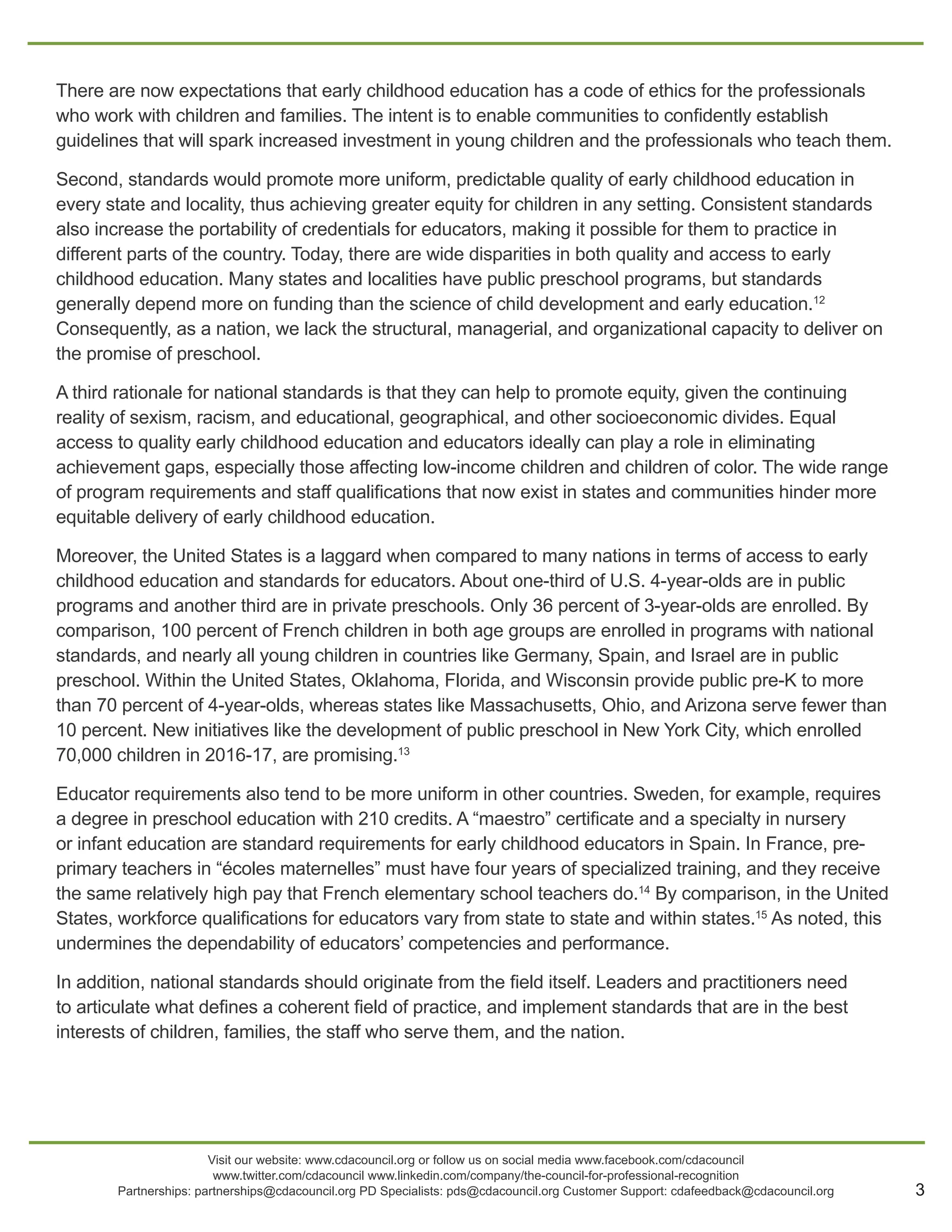 Professionalizing Early Childhood Education | PDF