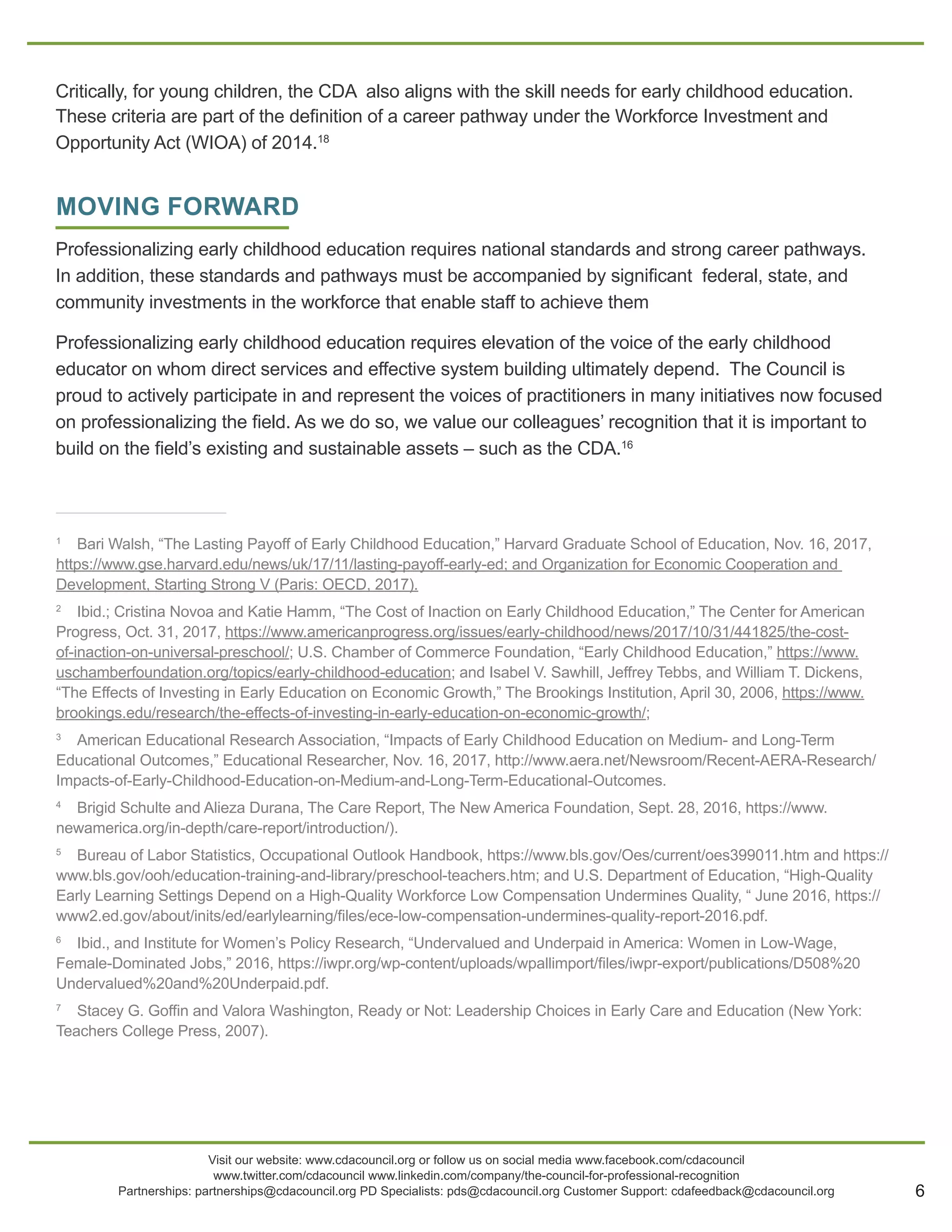 Professionalizing Early Childhood Education | PDF