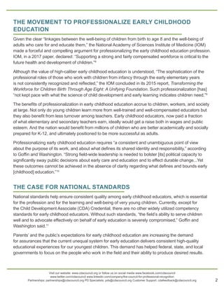 Professionalizing Early Childhood Education | PDF
