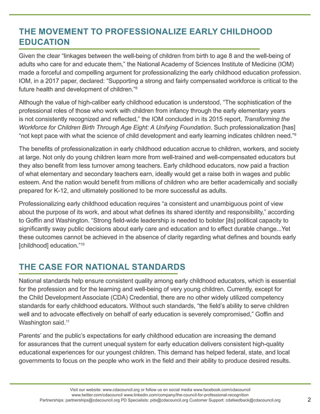 Professionalizing Early Childhood Education | PDF