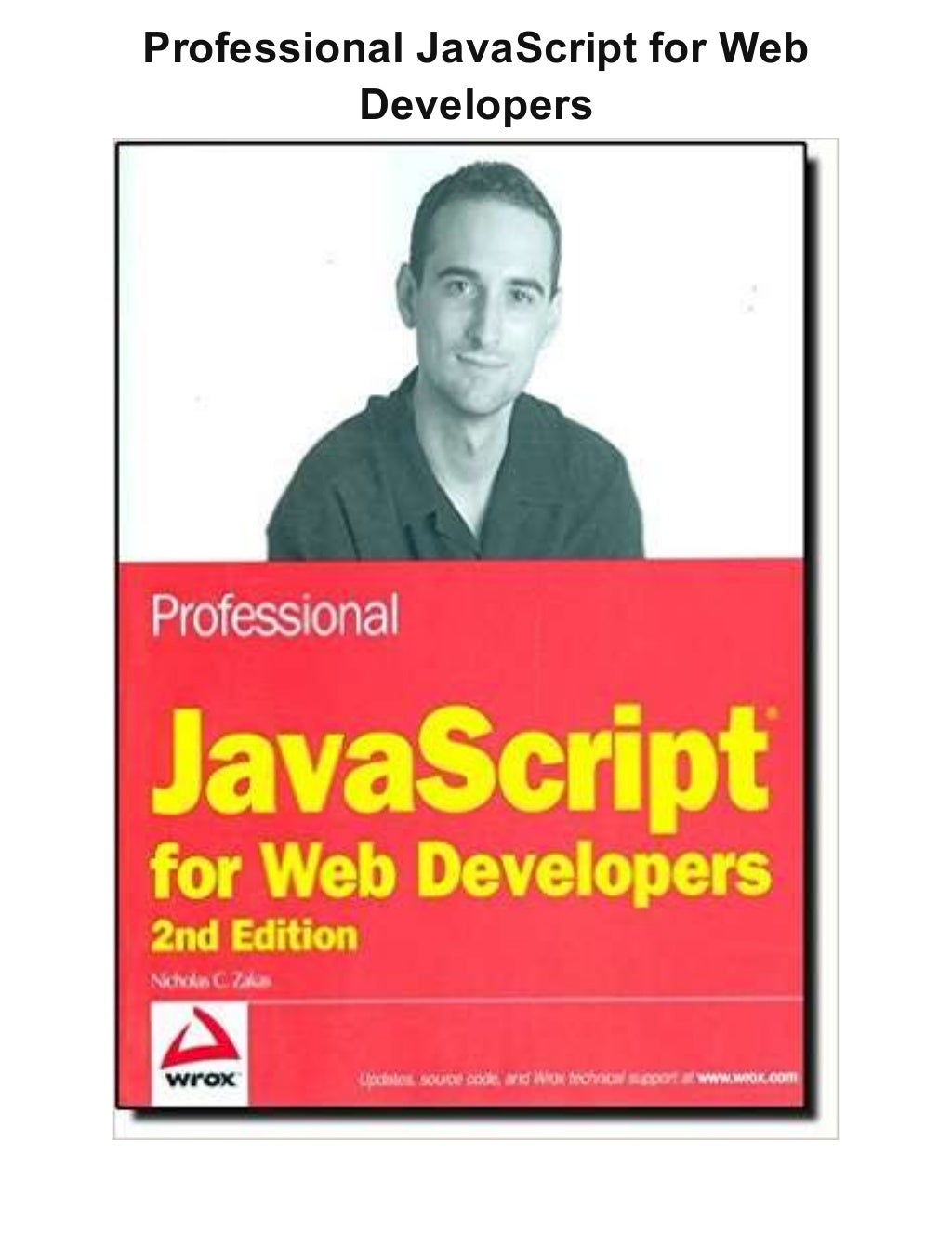 Professional java script for web developers pdf ebook full free