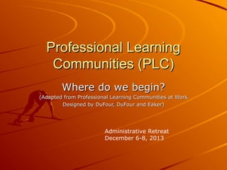 Professional learning communities overview 1 | PPT