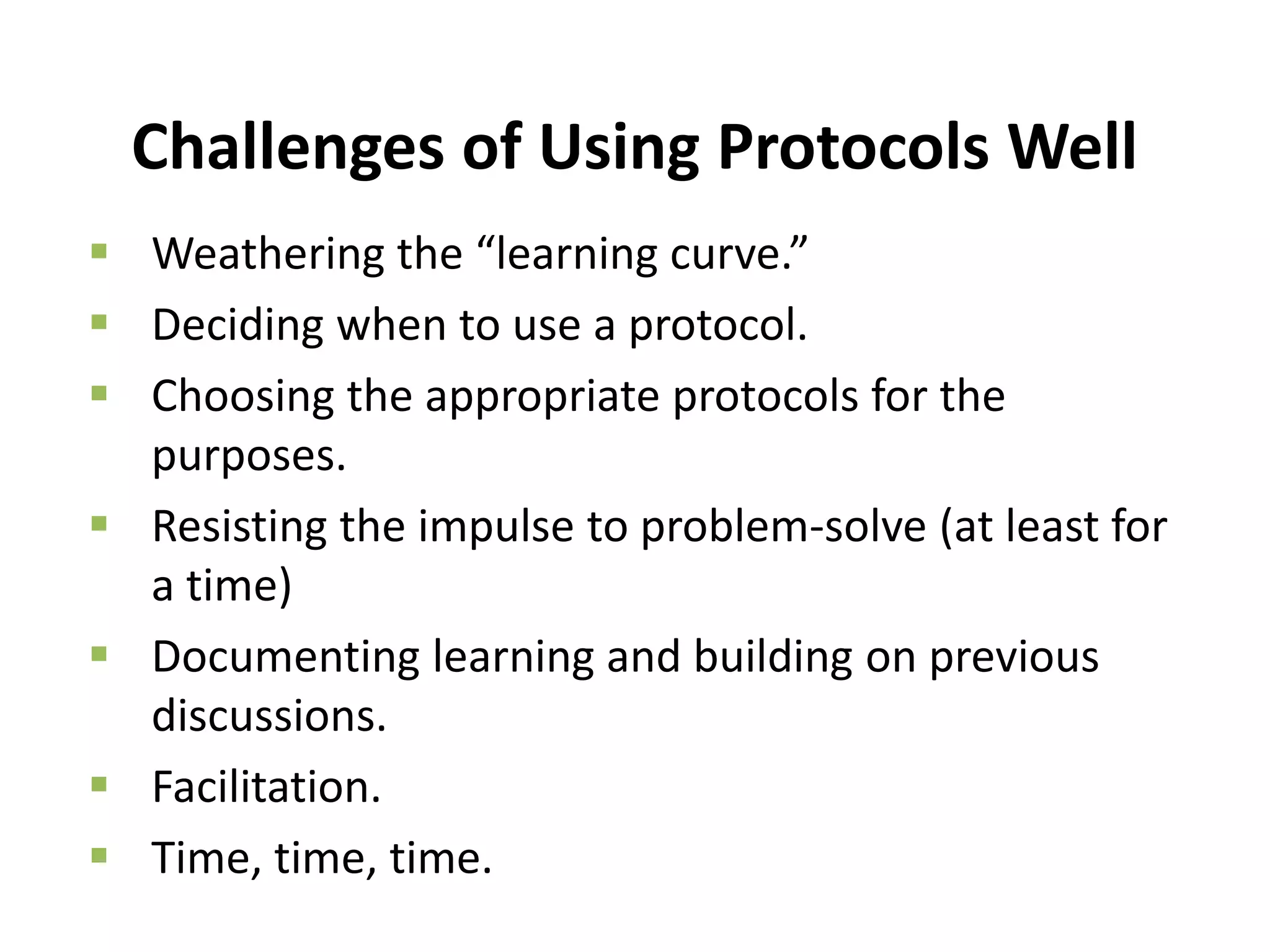 Protocols for Professional Learning Conversations | PPTX