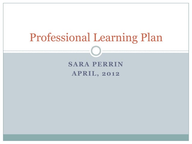 Professional Learning Plan | PPTX