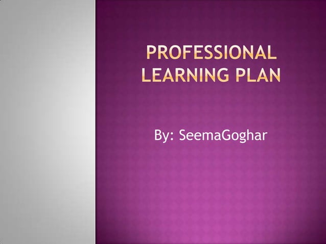 Professional Learning Plan | PPT