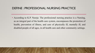 Professional nursing concepts and practice fon | PDF