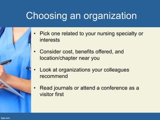 Professional Nursing Organizations ppptt | PPT | Medical Health
