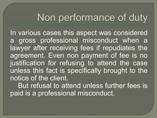 Professional or other Misconduct by Advocates - rajneesh yadav.pptx