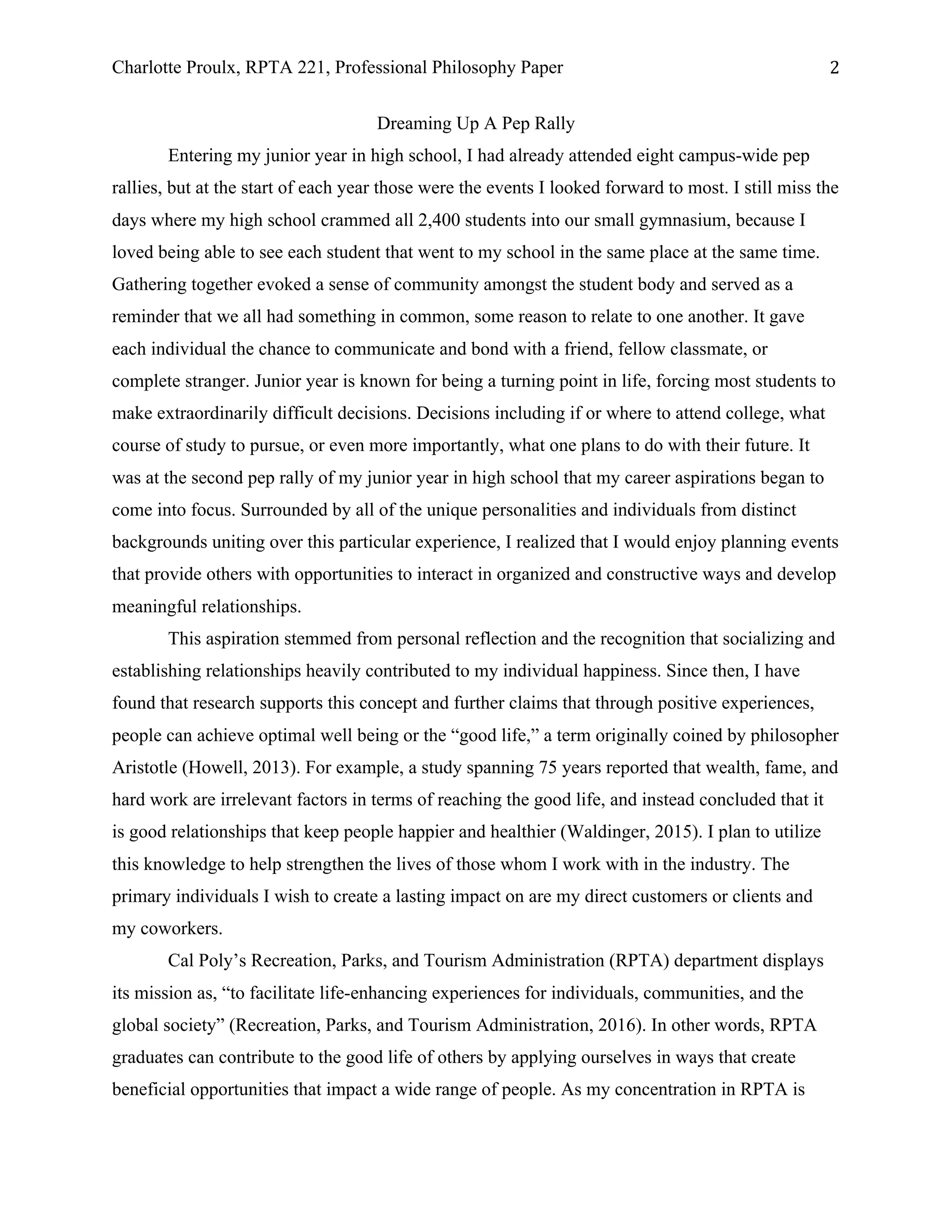 Professional Philosophy Paper | PDF