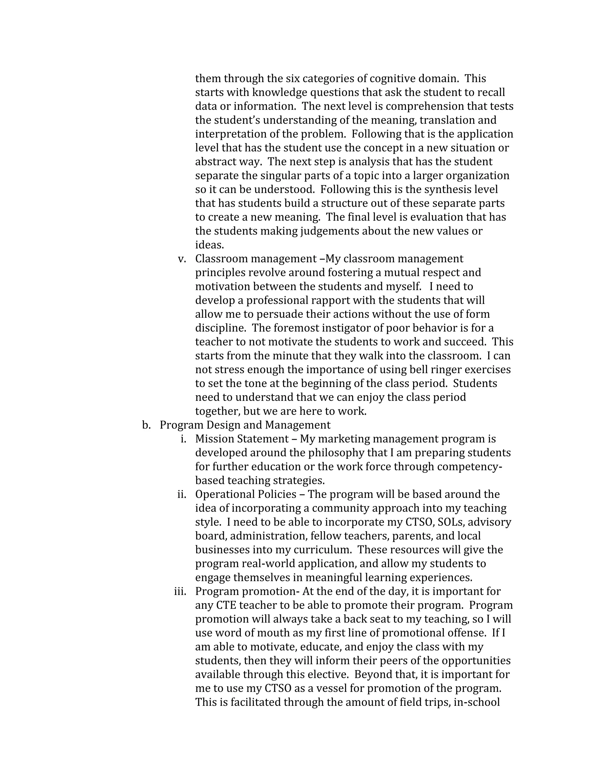 Professional Portfolio Outline Revised | DOCX