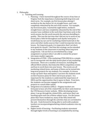 Professional Portfolio Outline Revised | DOCX