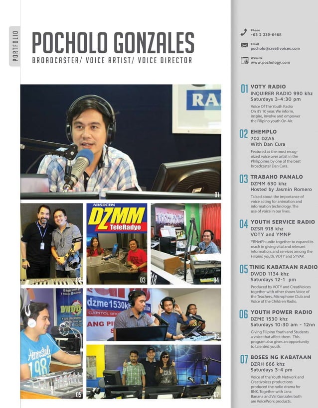 Professional portfolio pocholo gonzales 3 radio broadcaster | PDF