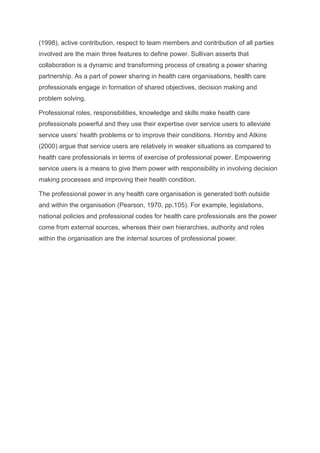 Professional power in health care | PDF