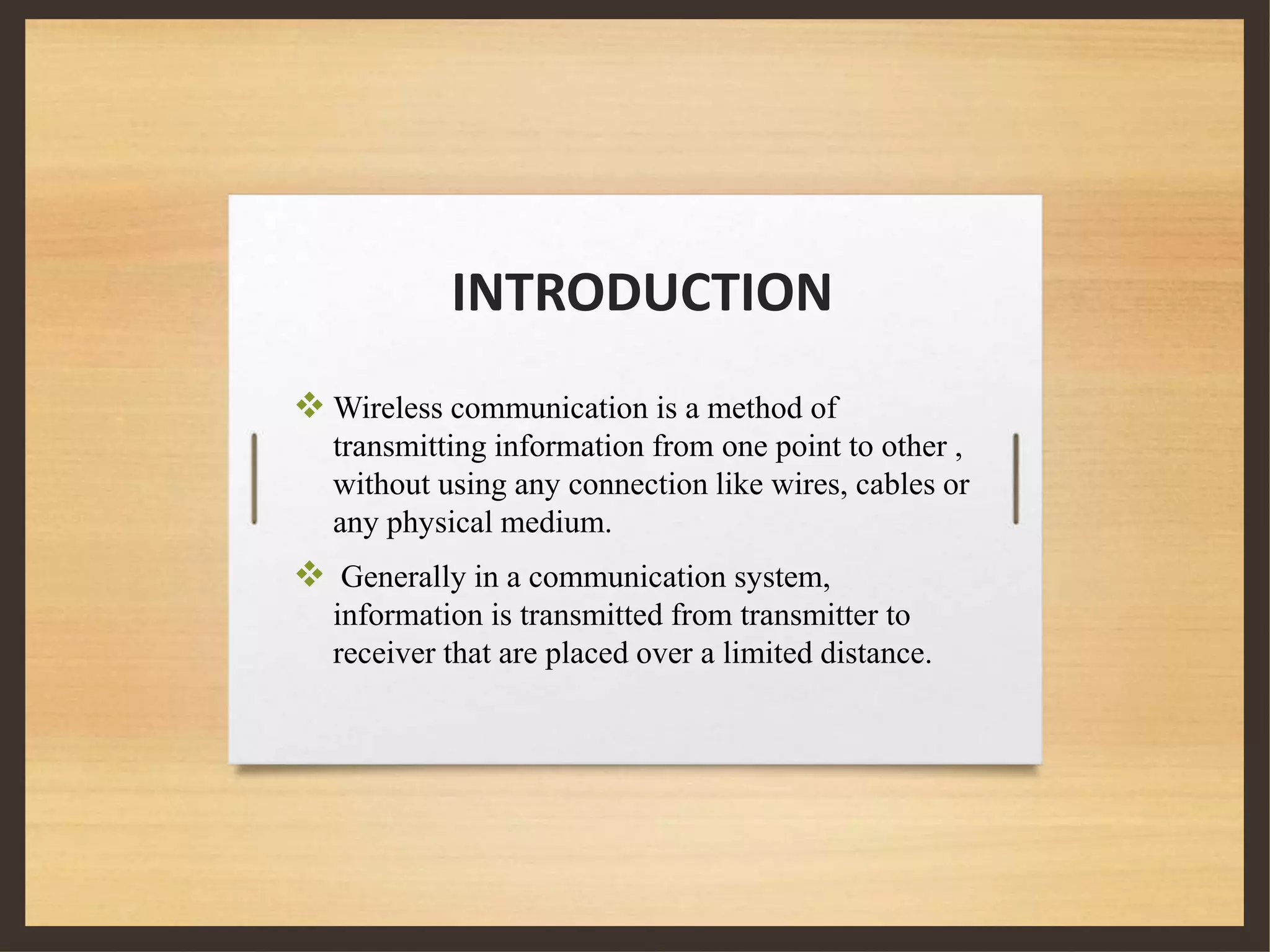 wireless communication systems | PPT