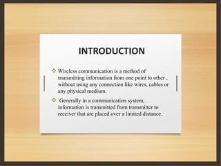 wireless communication systems | PPT